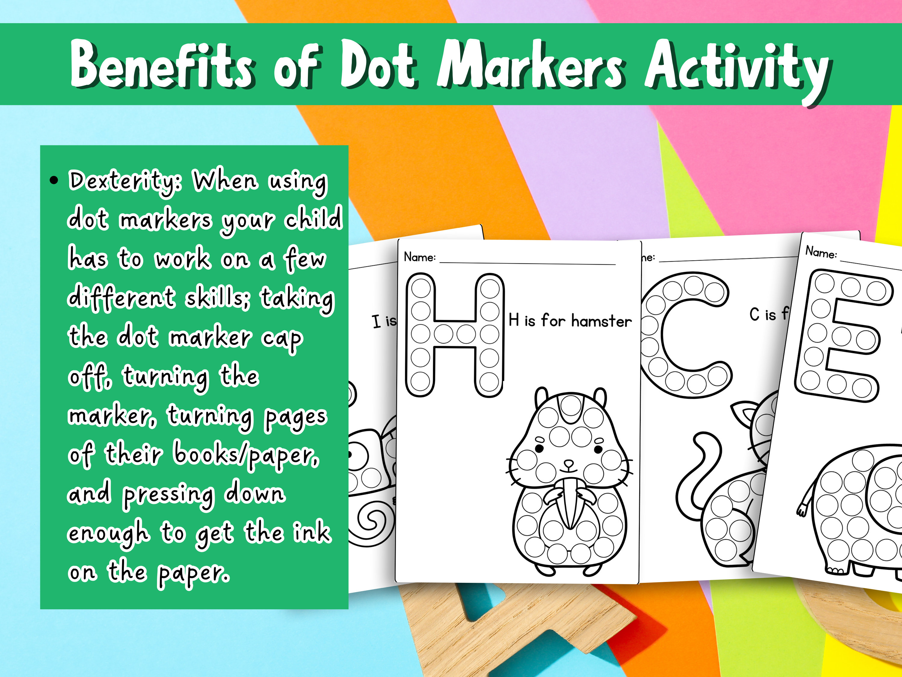 ABC Letters Animal Dot Marker Pages, Preschool Coloring Printables for ...