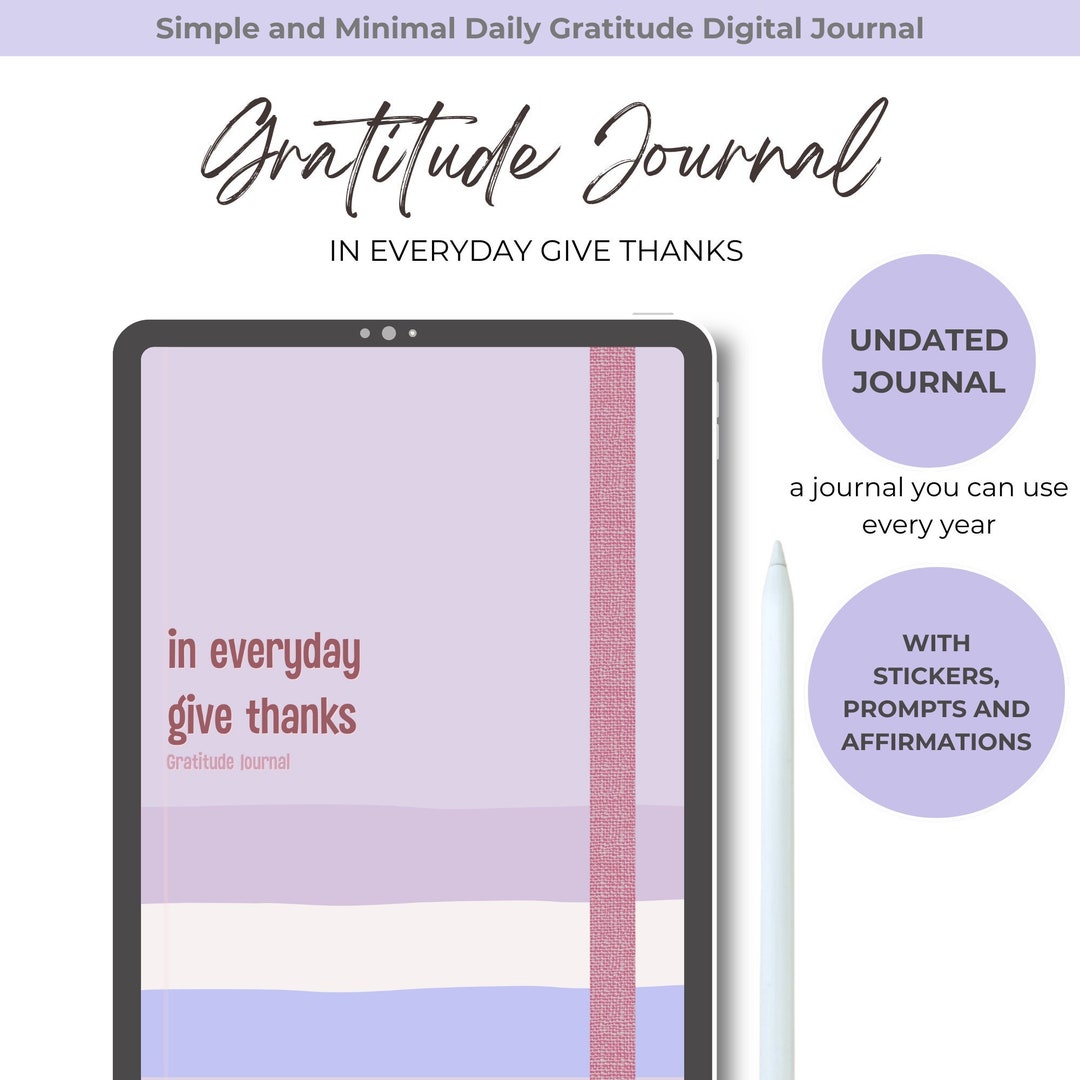 Digital Gratitude Journal, Goodnotes Notability Ipad, Purple Sunset ...