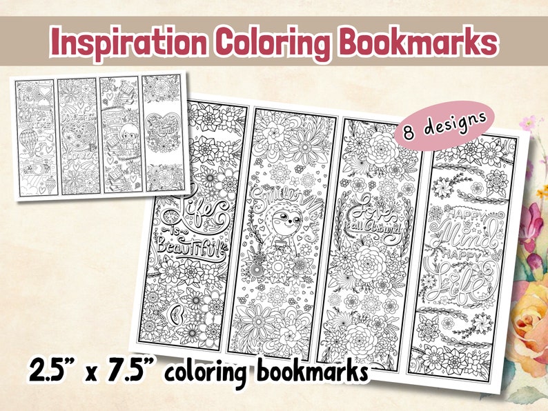 Printable Bookmarks, Inspiring Coloring Patterns, Motivational Quotes ...