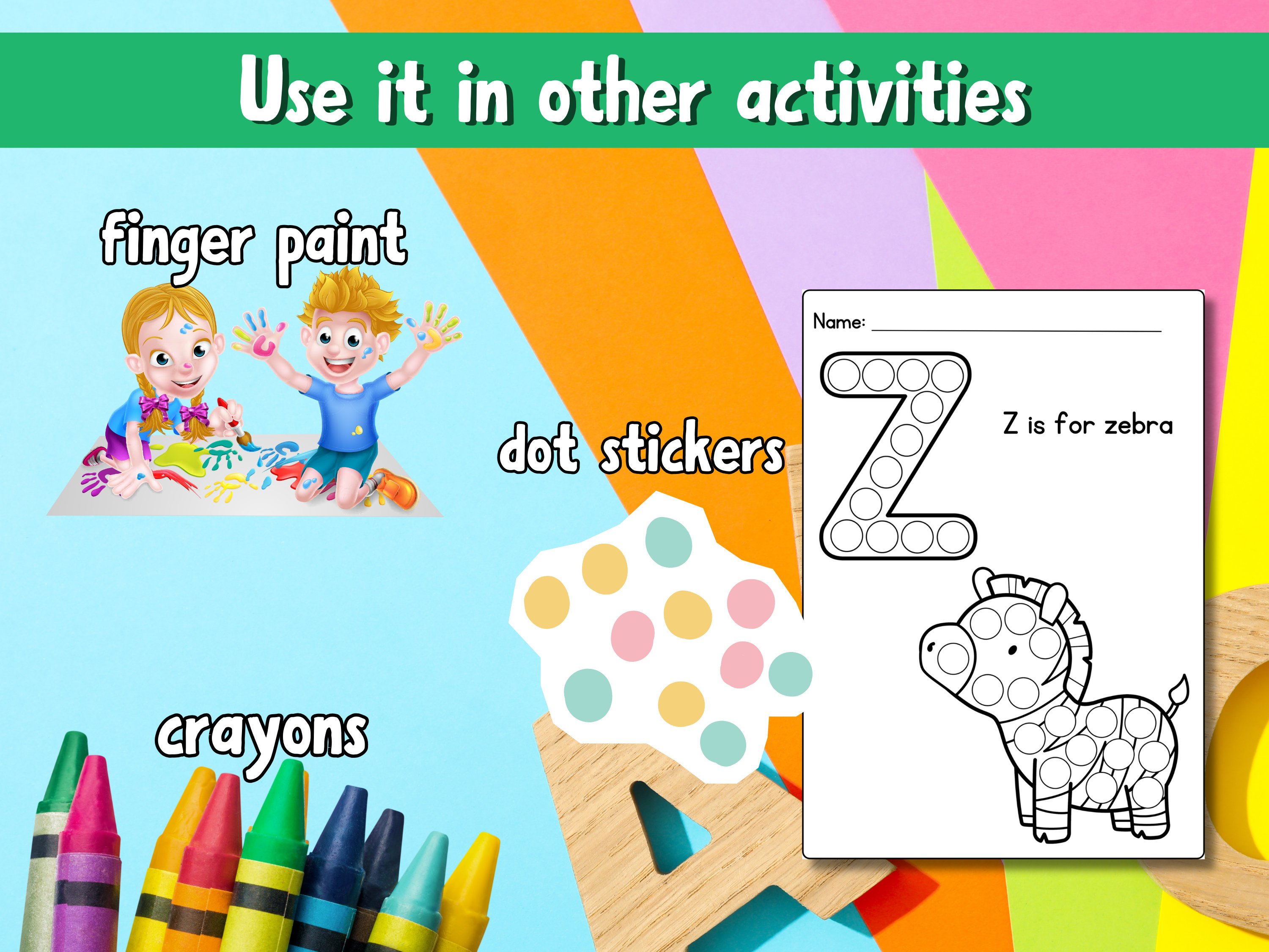 ABC Letters Animal Dot Marker Pages, Preschool Coloring Printables for ...