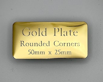 Small Engraved Plaque Gold or Silver, Self Adhesive Engraved Plate ...