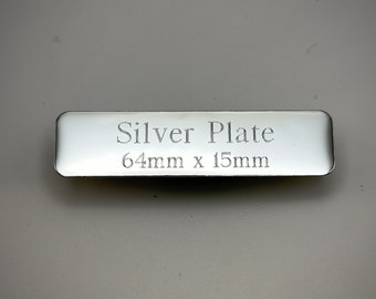 Engraved Plaque Gold or Silver, Self Adhesive Engraved Plate, 50x25mm ...