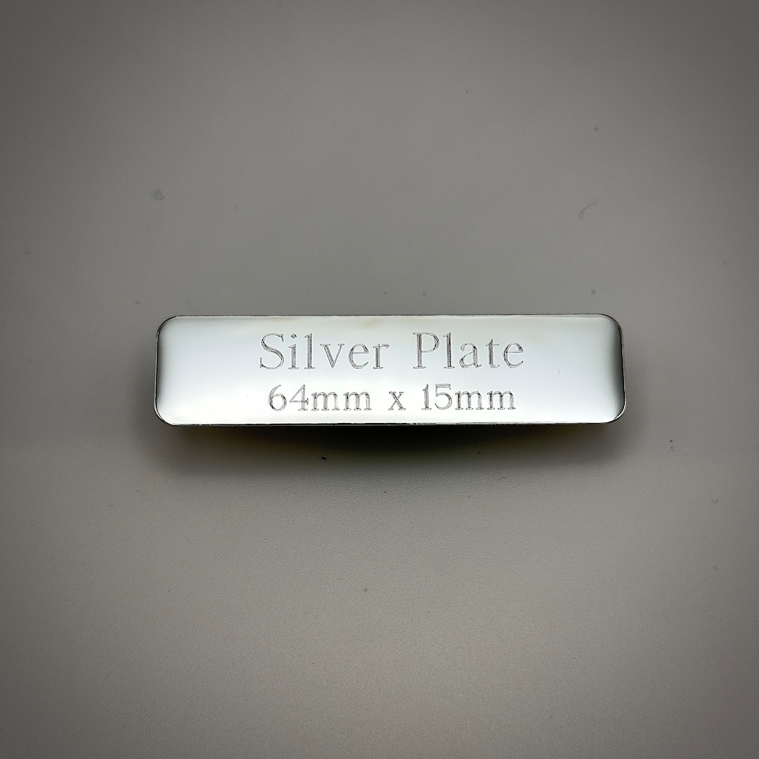 Small Engraved Plaque Gold or Silver, Self Adhesive Engraved Plate ...