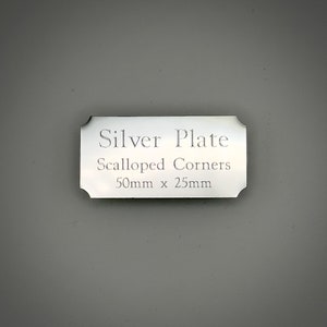 Engraved Plaque Gold or Silver, Self Adhesive Engraved Plate, 50x25mm ...
