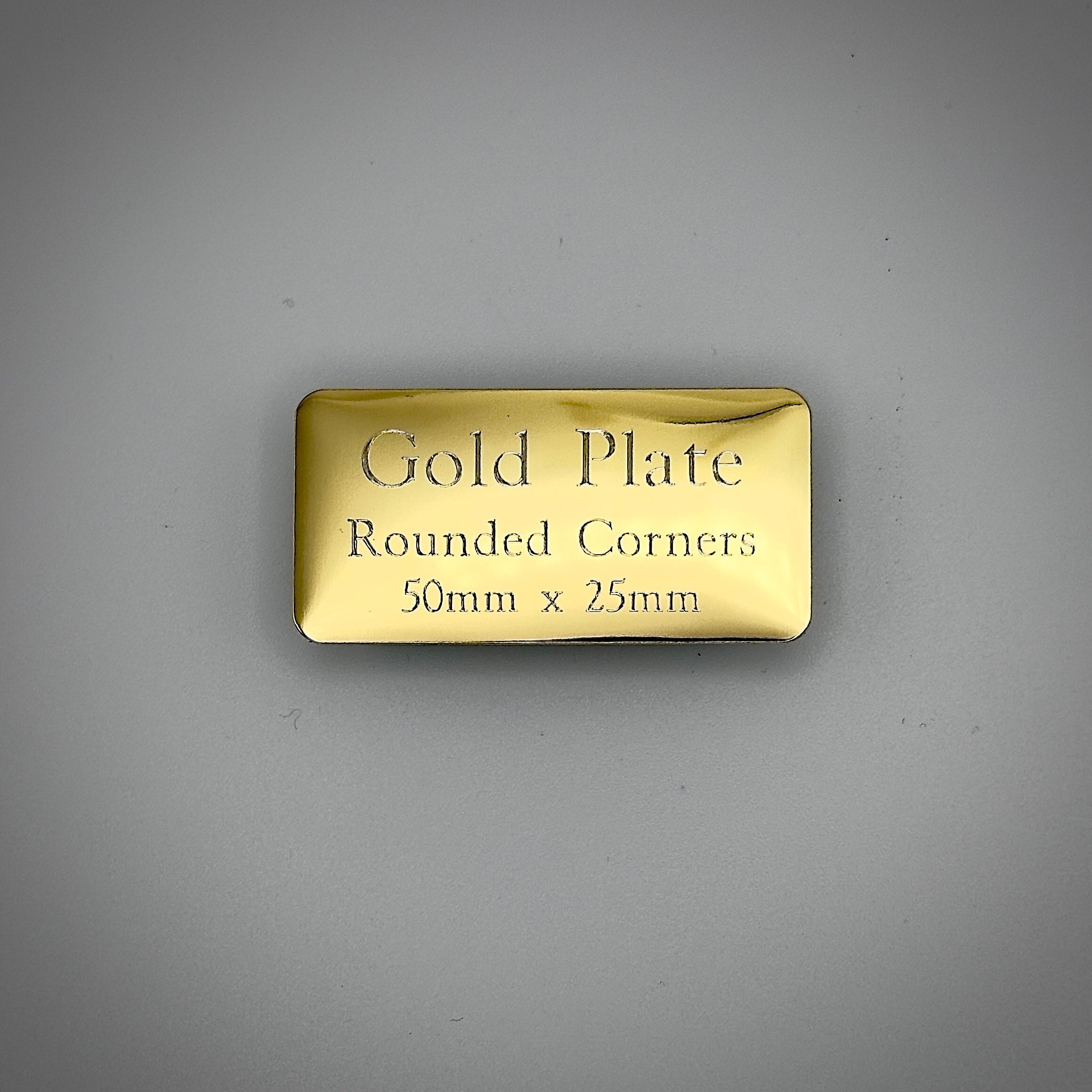 Engraved Plaque Gold or Silver, Self Adhesive Engraved Plate, 50x25mm ...
