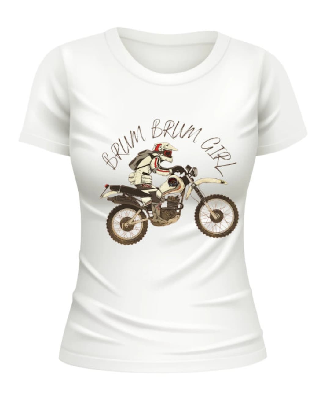T-shirt Brum Brum Girl Moped Cruiser for Women in Many Different Sizes ...