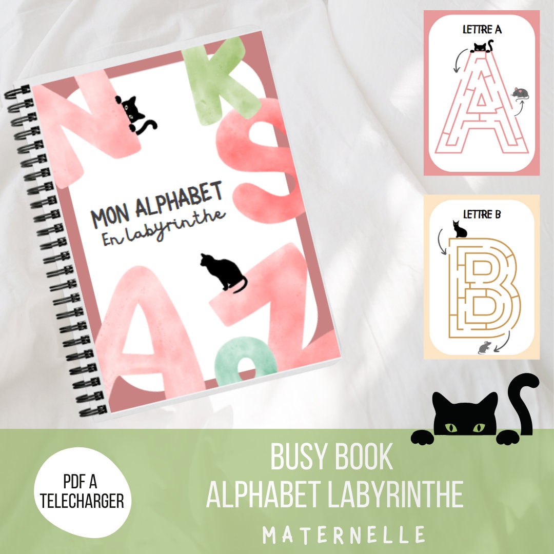 BUSY BOOK - the Alphabet Labyrinth / Quiet Book / Activity Book ...