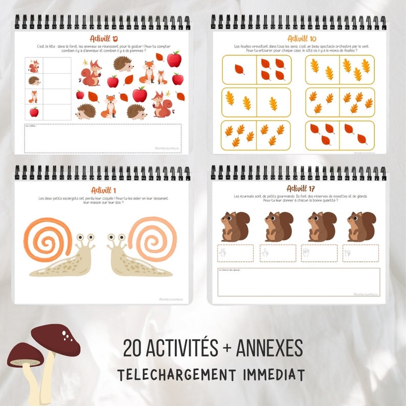 BUSY BOOK - L'automne / Cahier d'activité PDF à télécharger / Quiet ...
