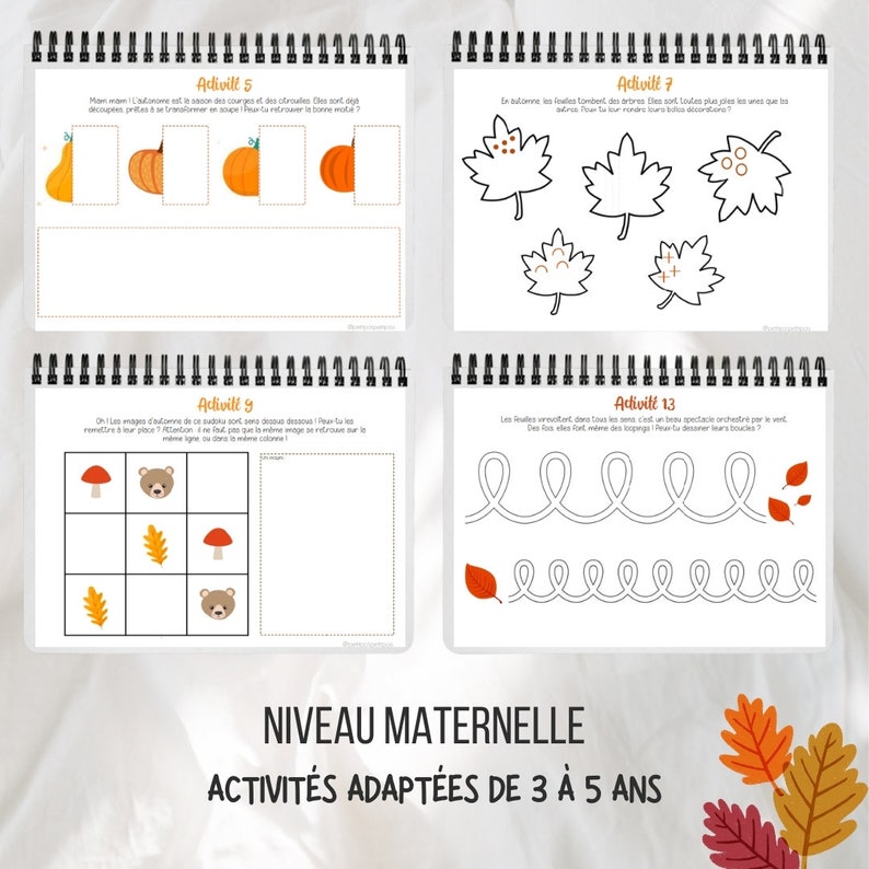 BUSY BOOK - L'automne / Cahier d'activité PDF à télécharger / Quiet ...