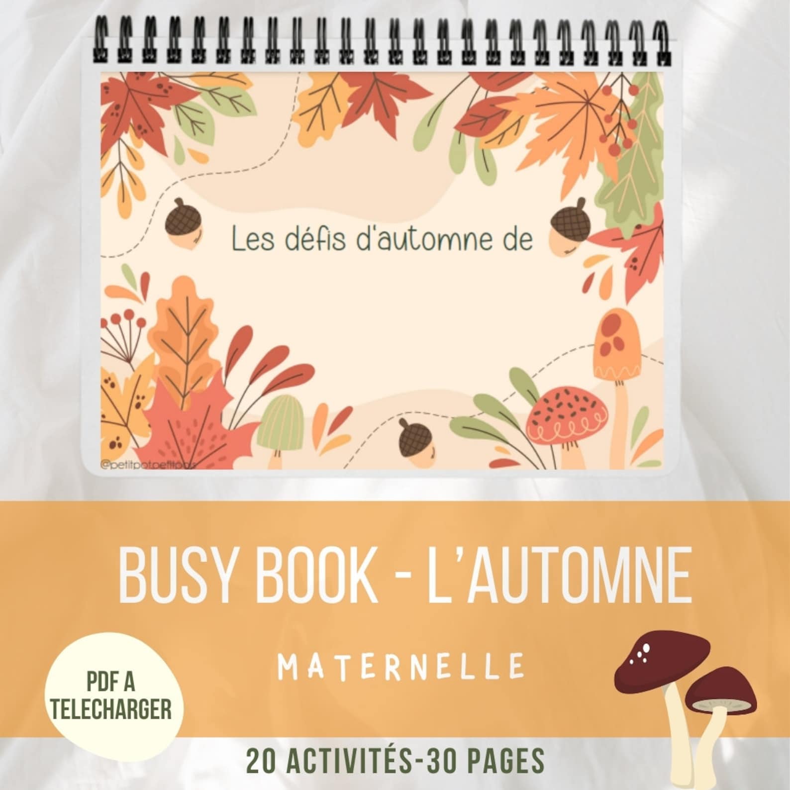 BUSY BOOK - L'automne / Cahier d'activité PDF à télécharger / Quiet ...