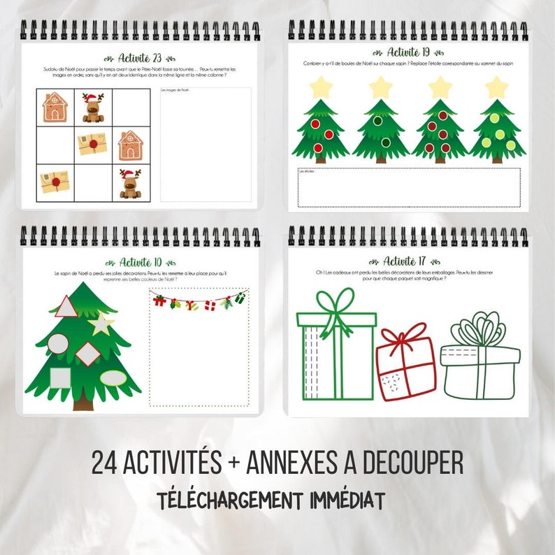 BUSY BOOK - Quiet Book Noel - Cahier 24 activités / calendrier de l ...