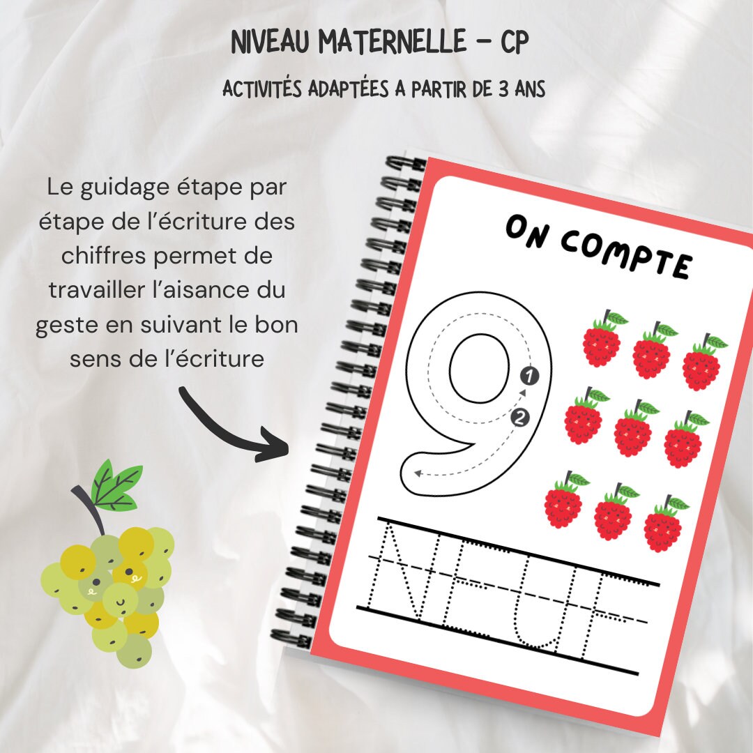 BUSY BOOK WRITING Fruits Numbers From 1 to 10 / Activity Book ...