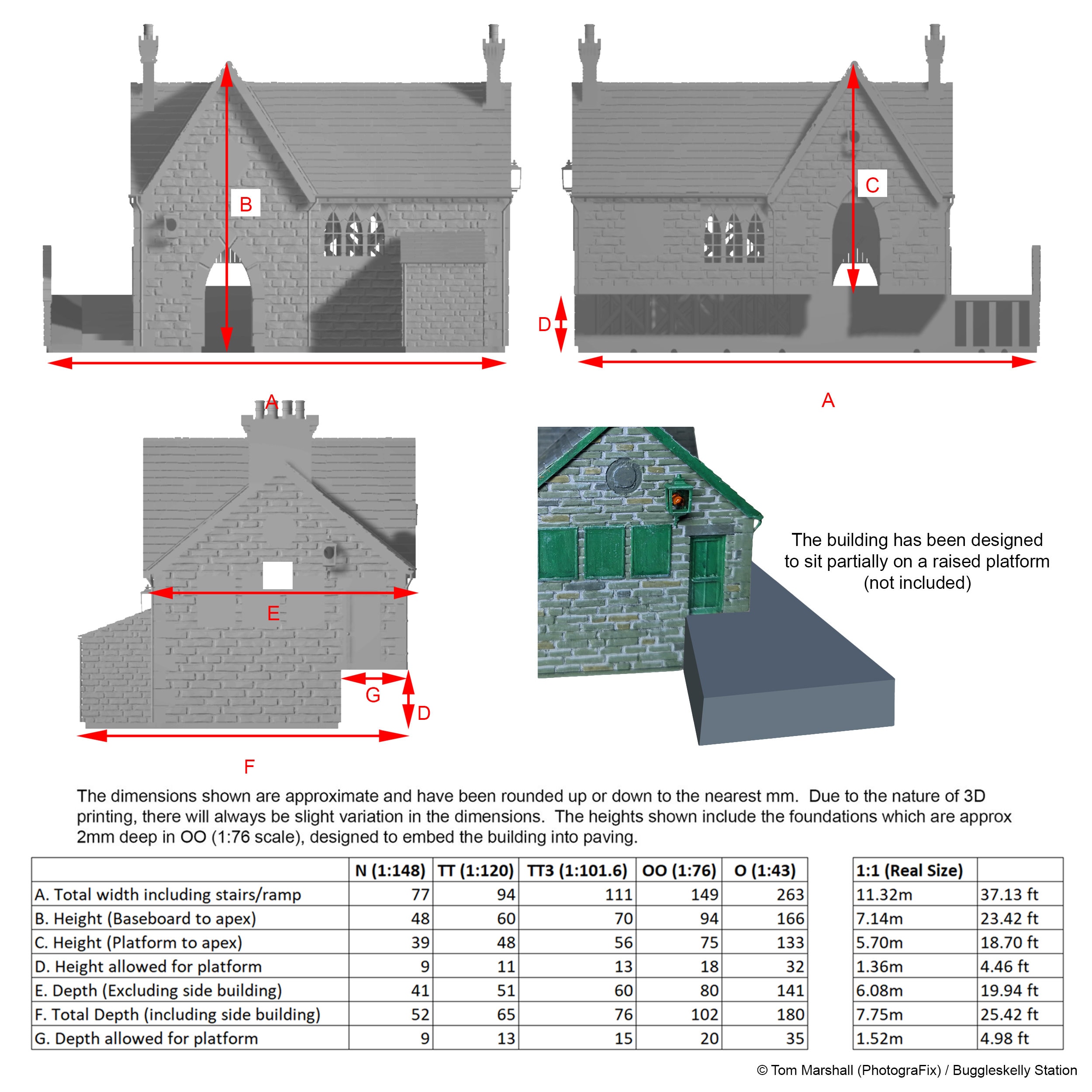 Crovan's Castle Station N, TT, TT3, OO & O Gauge Model Railway Railroad ...