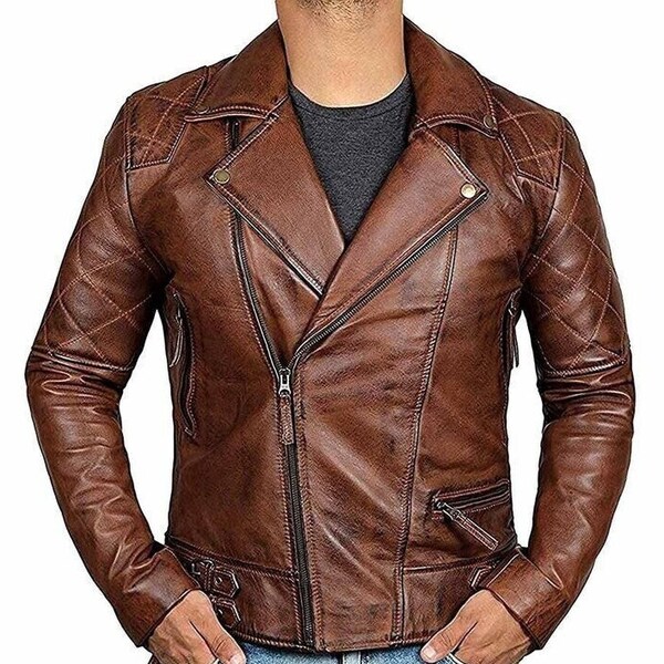 Leather Lapel Jacket - Etsy