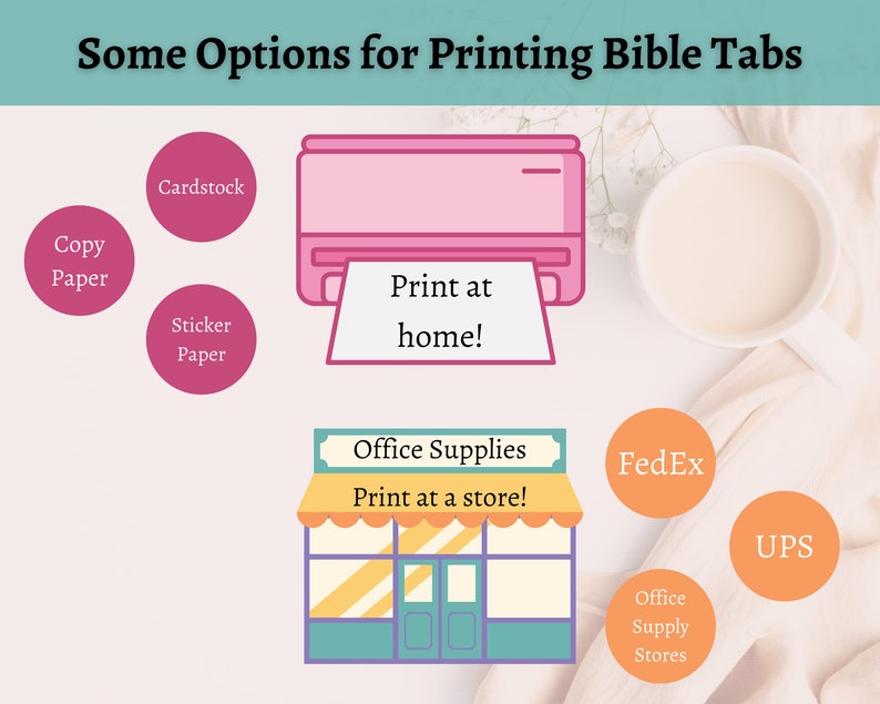 Printable Bible Tabs, Sunset Bible Tabs, Bible Study Tools, Bible ...
