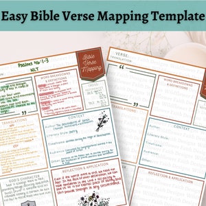 Bible Verse Mapping Template, Christian Bible Verse Study, Bible Study ...