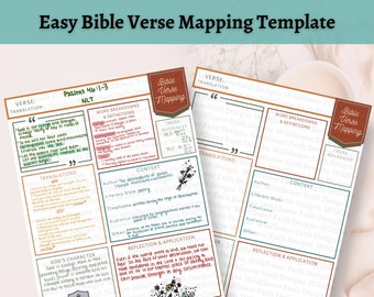 Bible Verse Mapping Template, Christian Bible Verse Study, Bible Study ...