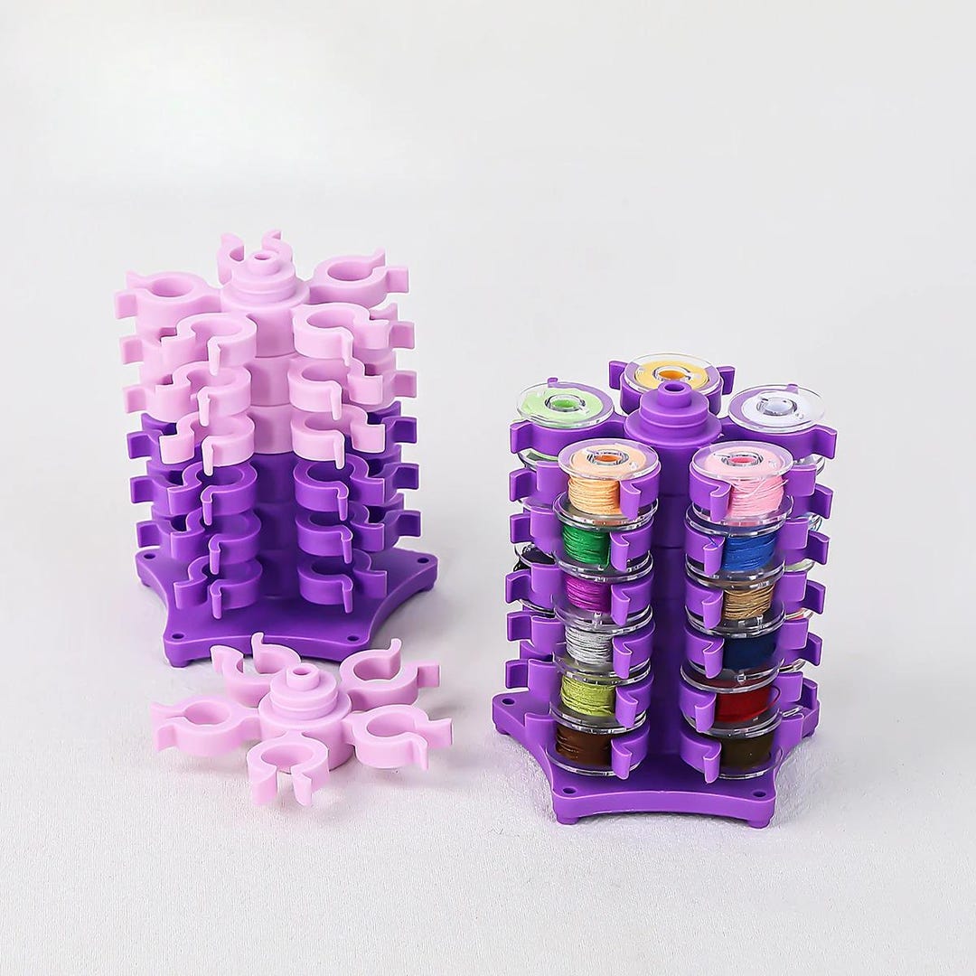 Sewing Thread Spool Holder Stand 30 Spool Bobbin Organizer Clip Storage ...