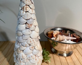 Coastal Christmas Tree Oyster Shell Ornament - Etsy