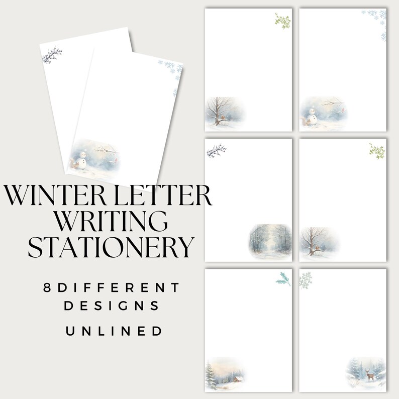 Winter Letter Writing Printable Paper for Jehovah's Witnesses. Winter ...
