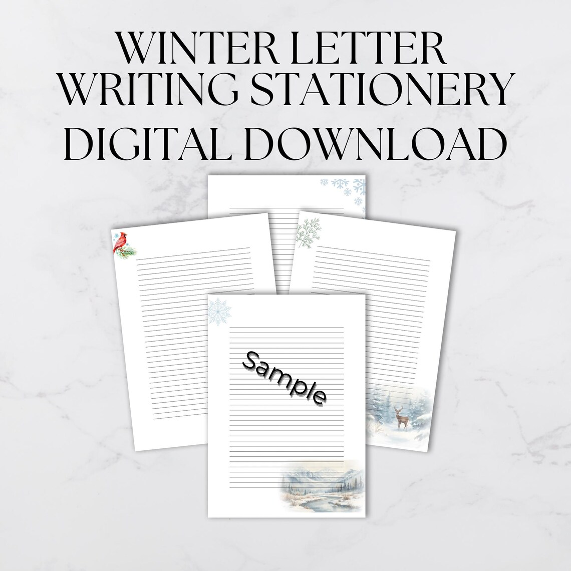 Winter Letter Writing Printable Paper for Jehovah's Witnesses. Winter ...
