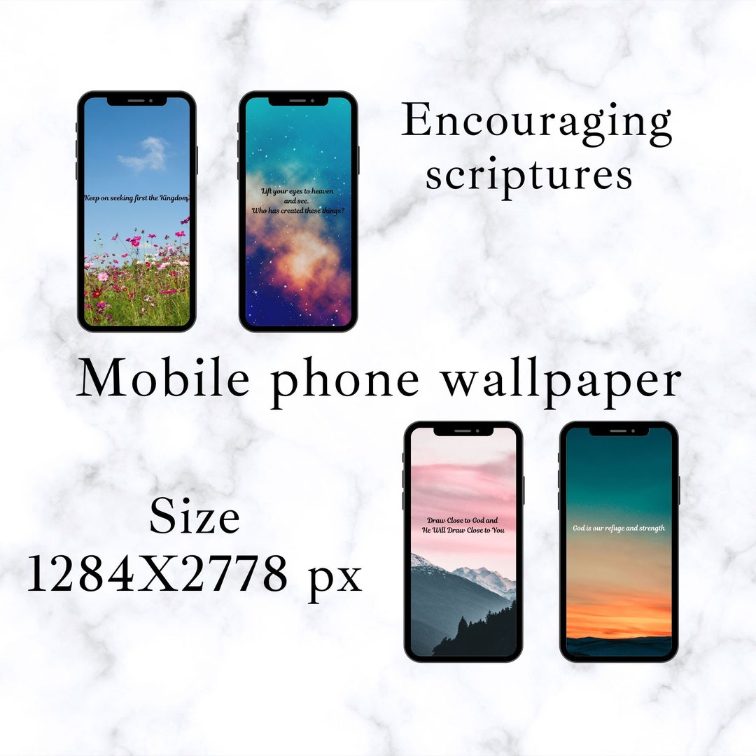 Encouraging Scripture Mobile Phone Wallpaper - Etsy