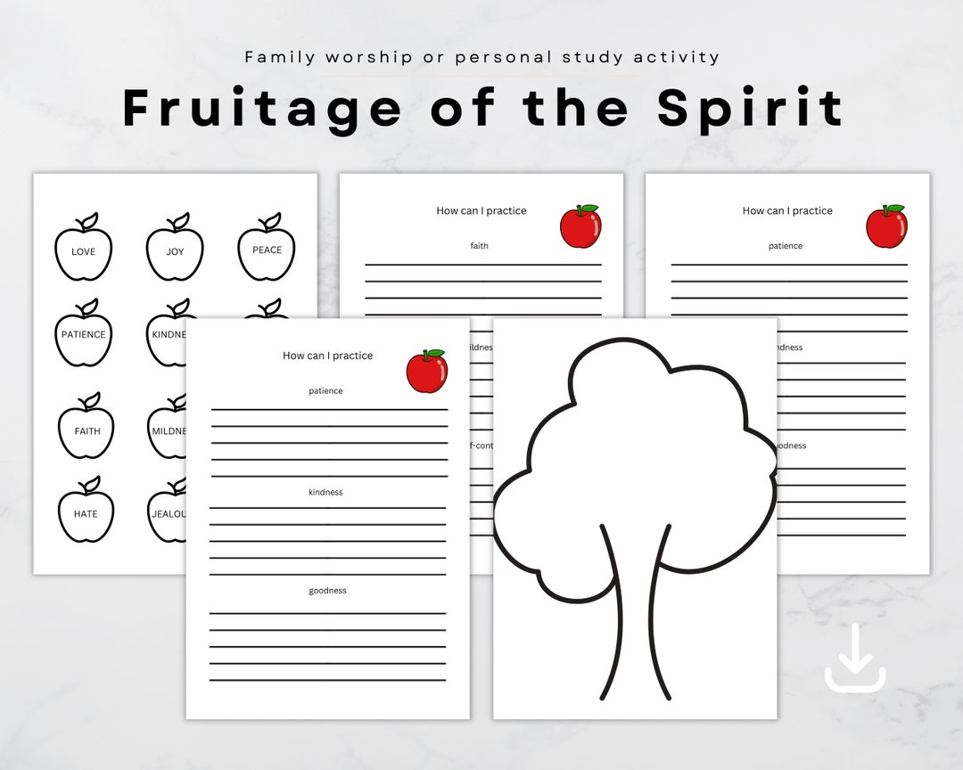 Family Worship Study Activity for Adults and Children. Fruitage of the ...