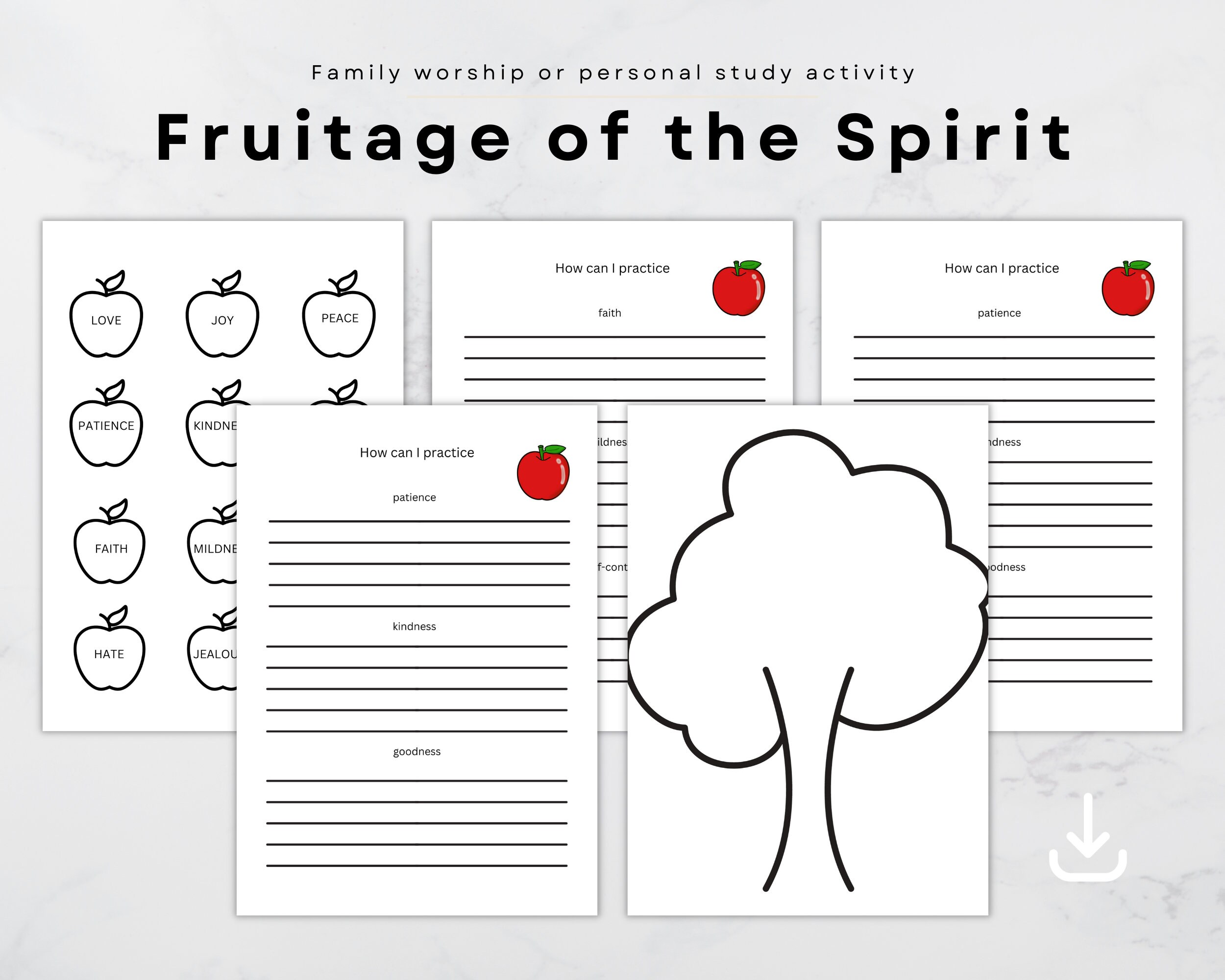 Family Worship Study Activity for Adults and Children. Fruitage of the ...
