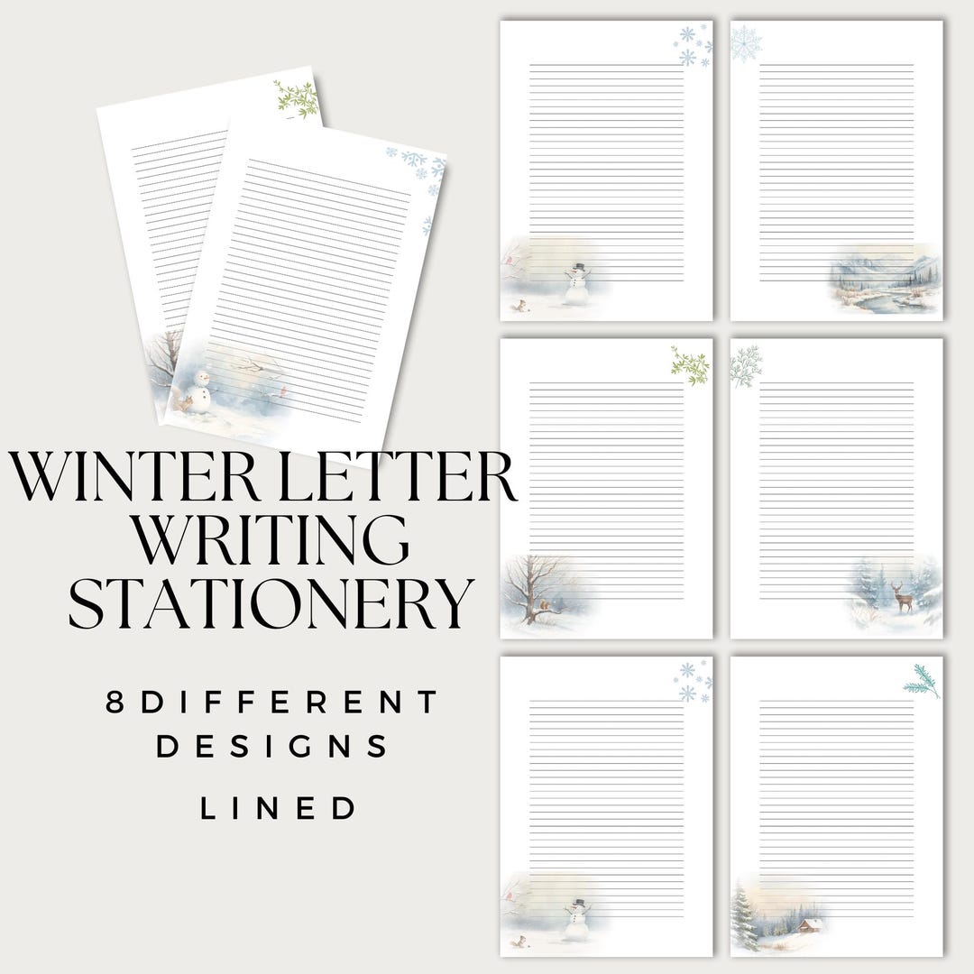 Winter Letter Writing Printable Paper for Jehovah's Witnesses. Winter ...
