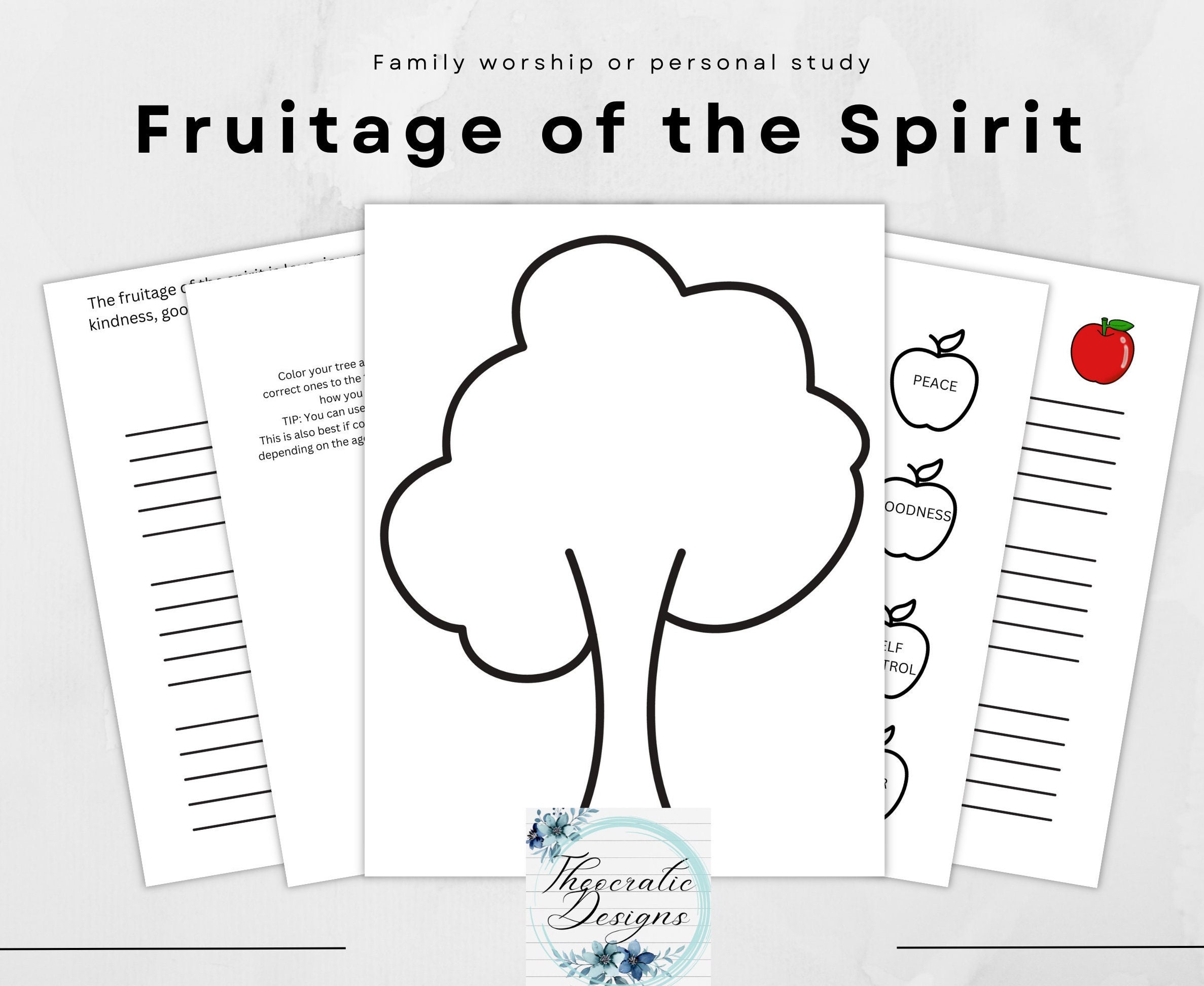 Family Worship Study Activity for Adults and Children. Fruitage of the ...