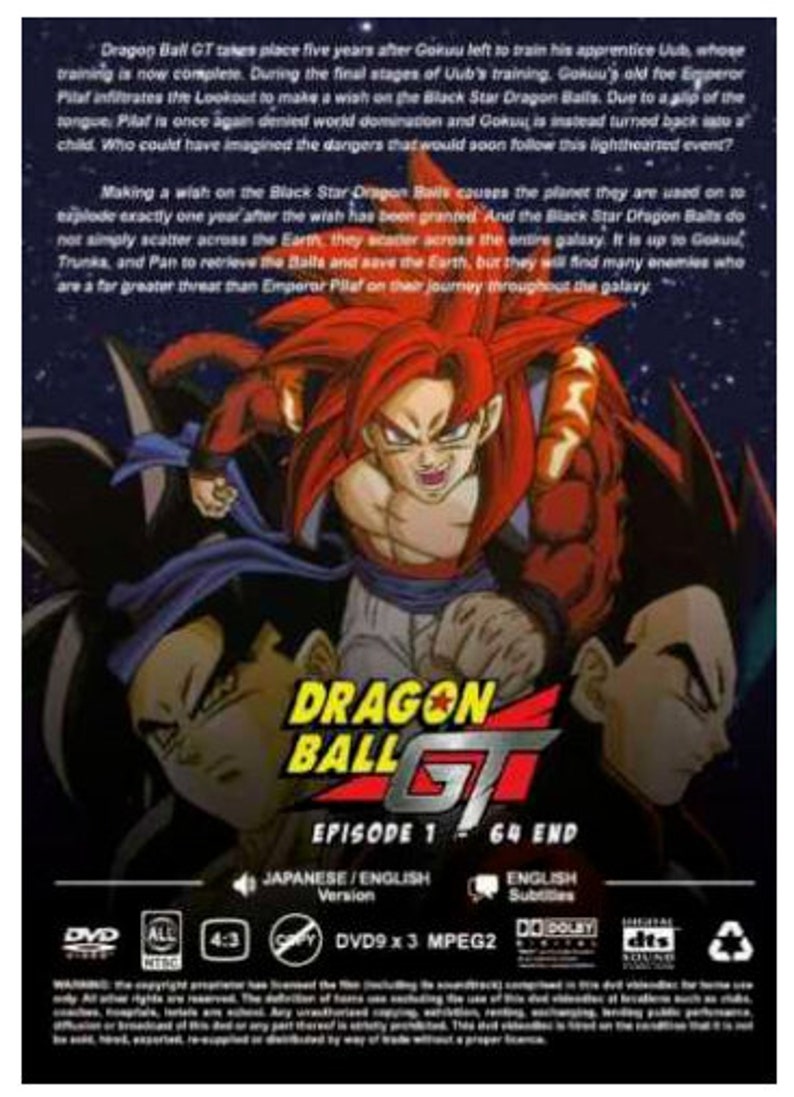 Anime DVD Dragon Ball + Dbz + Dbgt + Dbs + Movie Collection (full ...
