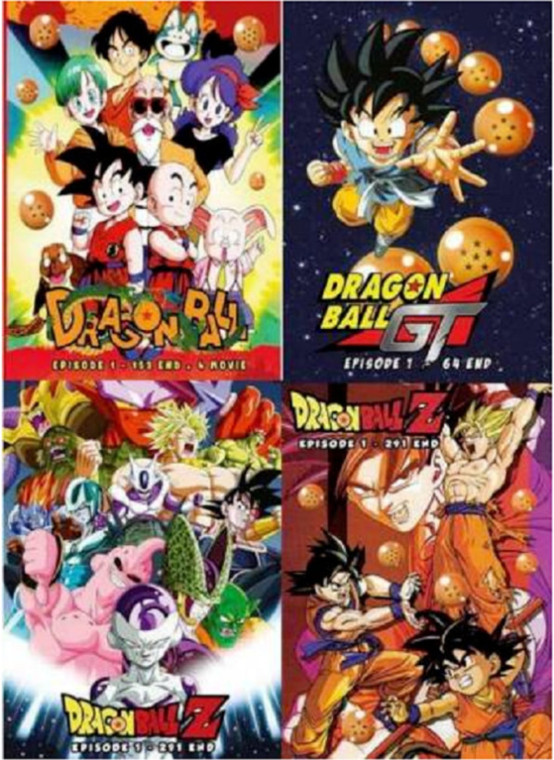Anime DVD Dragon Ball + Dbz + Dbgt + Dbs + Movie Collection (full ...