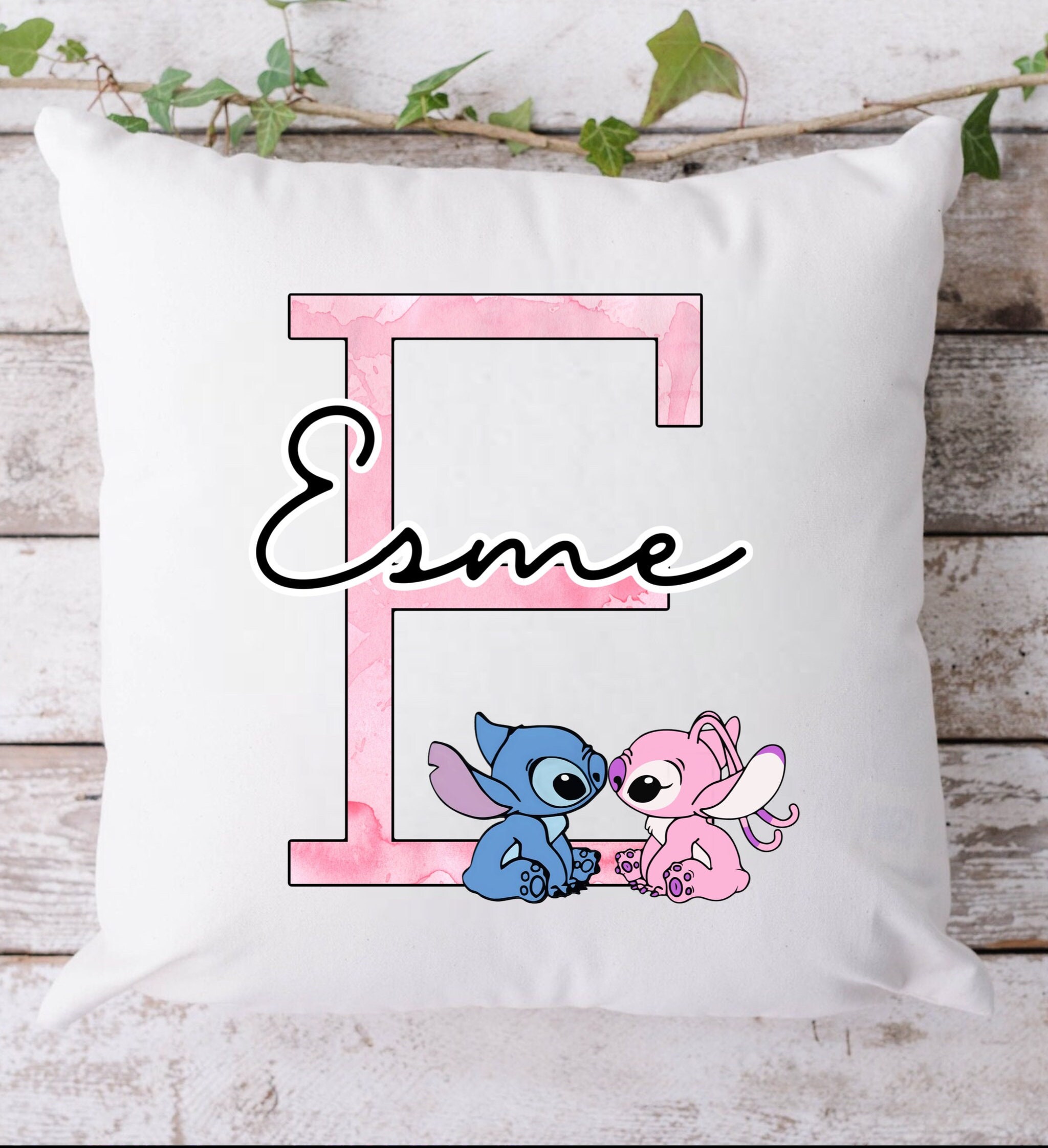 Personalised Stitch Cushion Lilo and Stitch Stitch and Angel Cushion ...