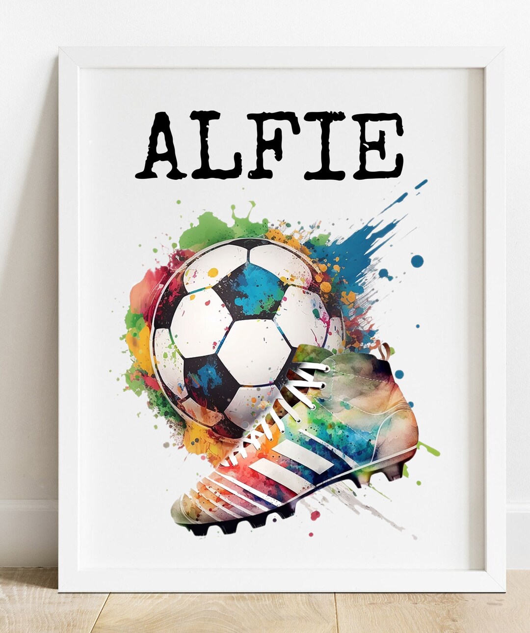 Football Print Boys Bedroom Print Boys Football Print personalised ...