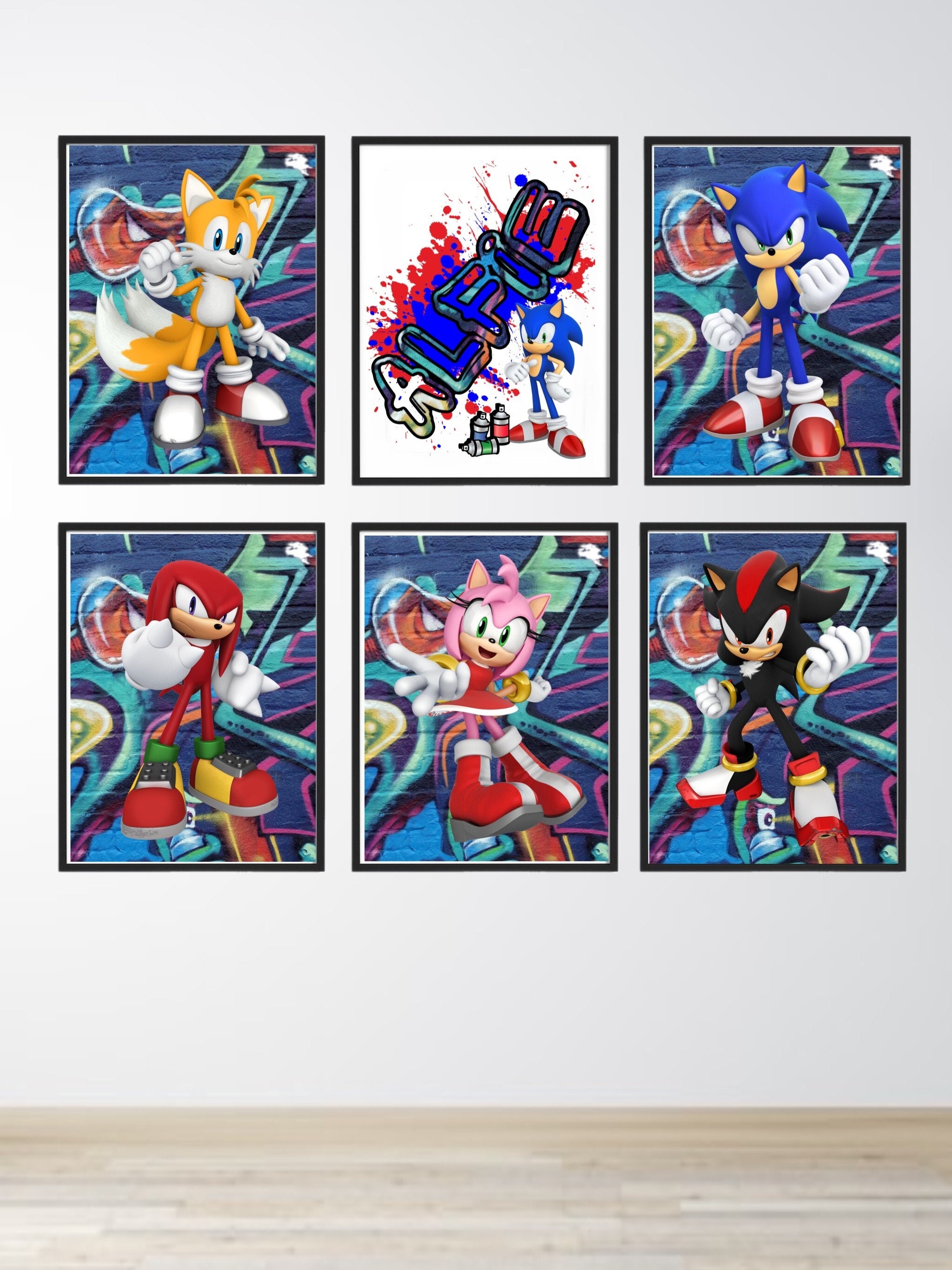 Sonic Graffiti Prints sonic Prints sonic the Hedgehog boys - Etsy UK