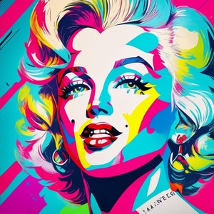 Marylin Monroe Poster Painting 10x10 Pop Art Style - Etsy