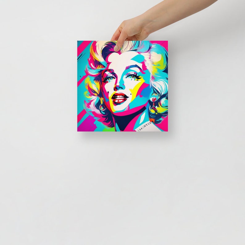 Marylin Monroe Poster Painting 10x10 Pop Art Style - Etsy