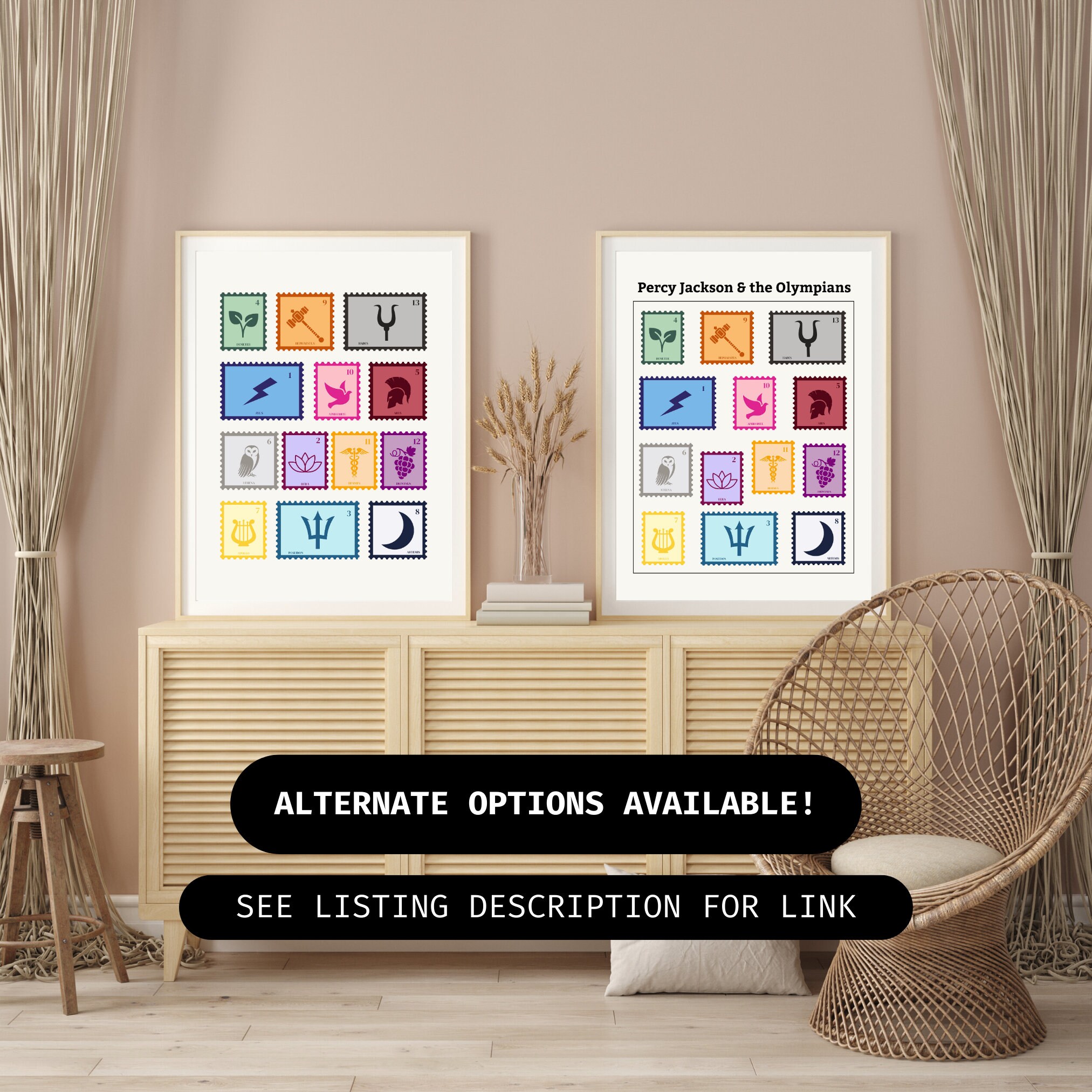 Percy Jackson & the Olympians Poster Cabins of the Gods the Lightning ...