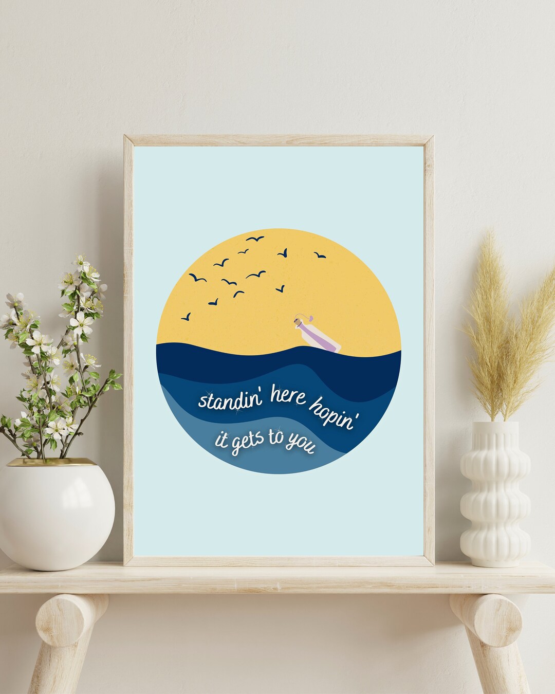 Taylor Swift 'message in a Bottle' Poster Red Album Art Digital ...