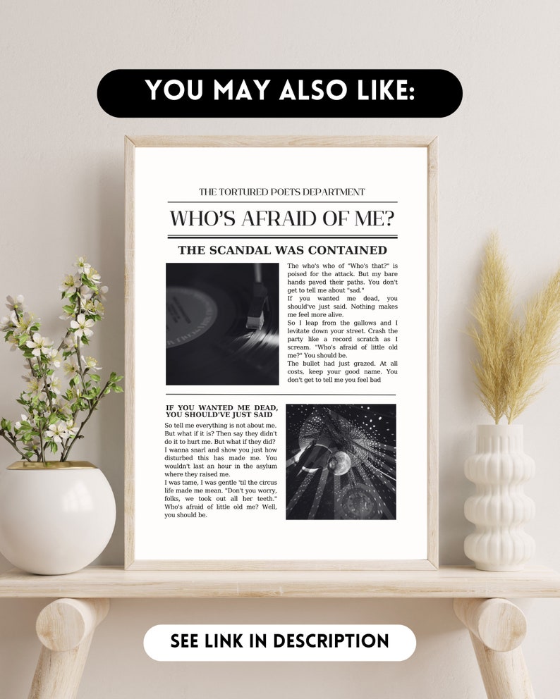 Taylor Swift Fortnight Lyrics Poster the Tortured Poets Department ...