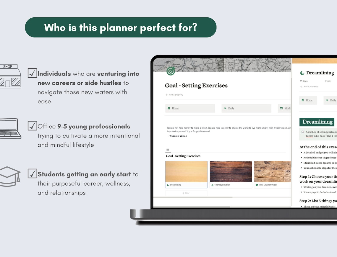 Notion Template Extended Life Planner All in One Template Notion Dashboard Ultimate Notion ...
