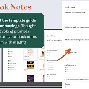 Reading Journal Notion Template Book Tracker Notion Dashboard for Books ...