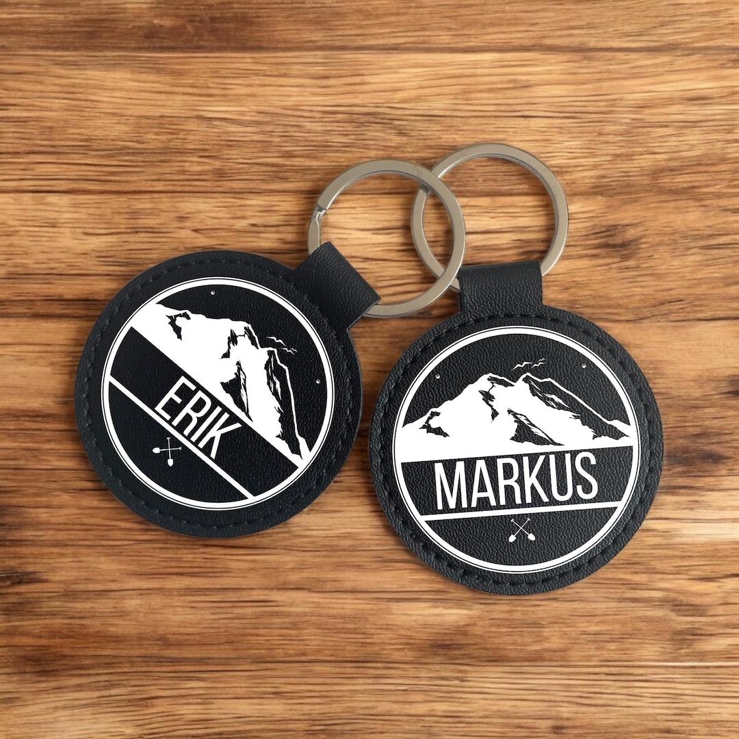 Keychain Mountains Hiking, Personalized Pendant, Hiking, Nature Gift ...