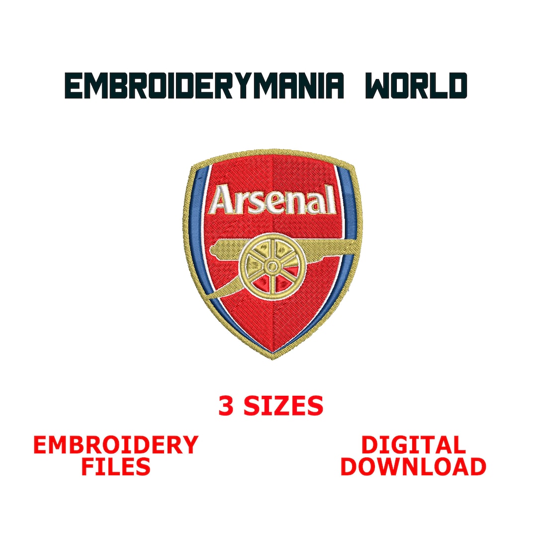 Arsenal Logo Embroidery Designs, Gunners Embroidery Files, Futbol ...