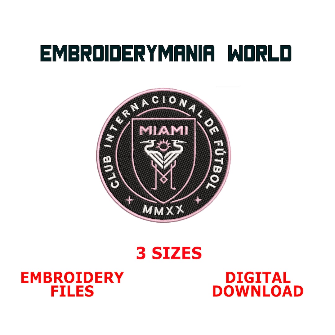 Inter Miami CF Logo Embroidery Designs, Miami FC Embroidery Files ...