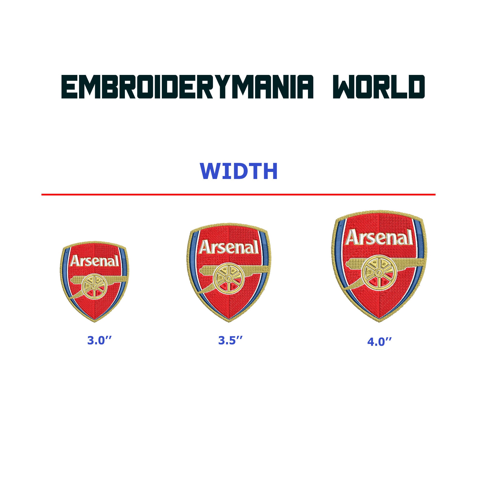 Arsenal Logo Embroidery Designs, Gunners Embroidery Files, Futbol ...