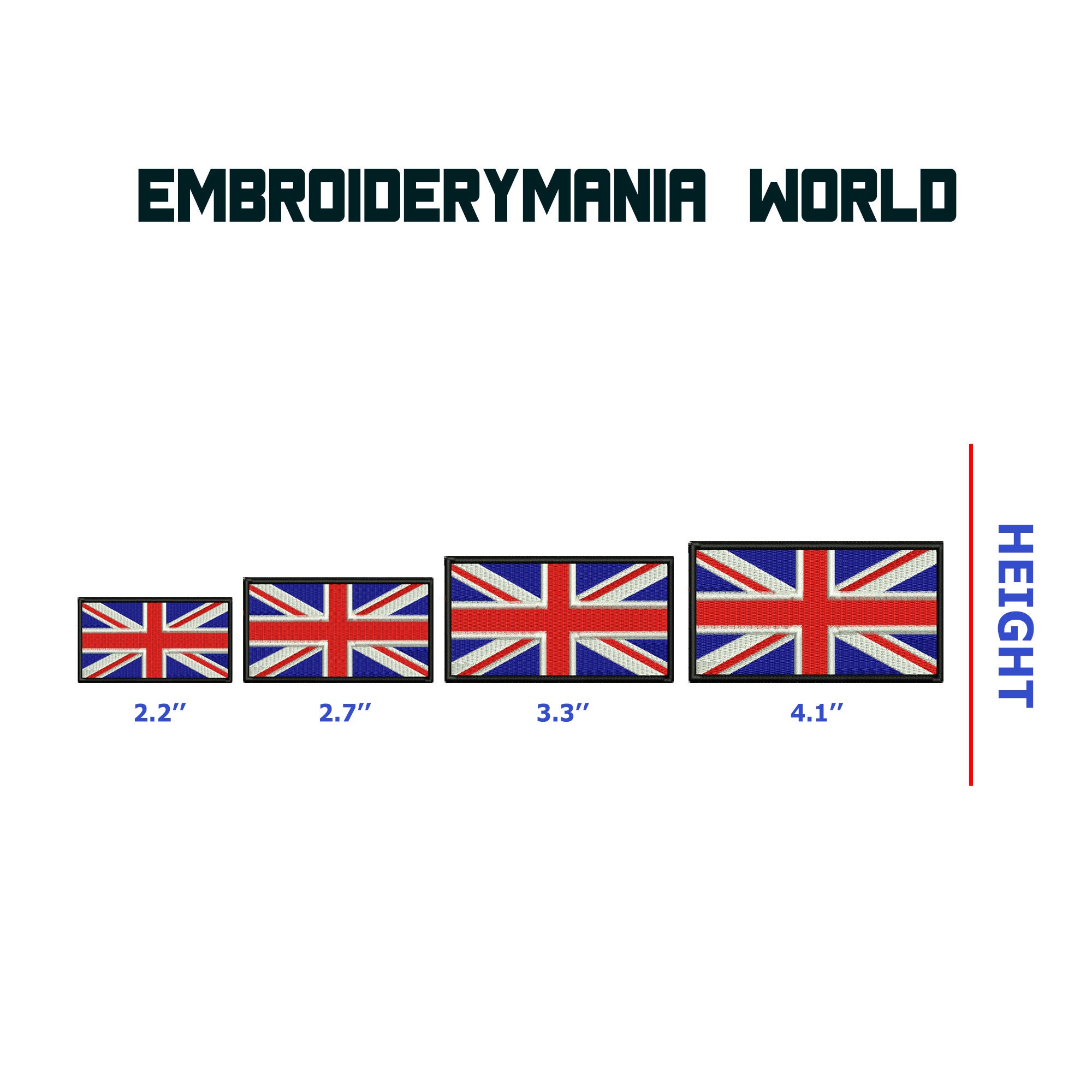UK Flag Embroidery Designs, Uk Flag Embroidery Files, UK Flag ...