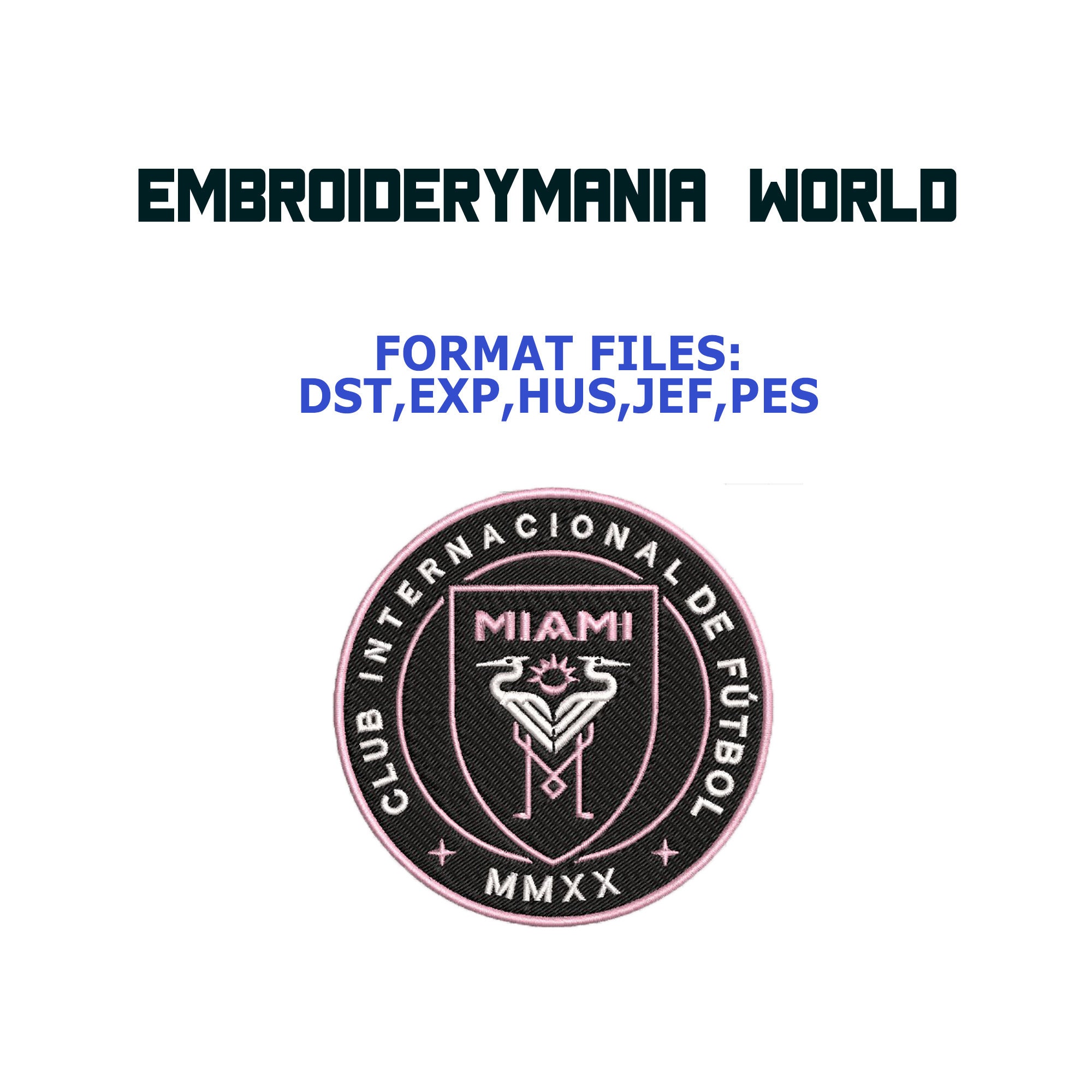 Inter Miami CF Logo Embroidery Designs, Miami FC Embroidery Files ...