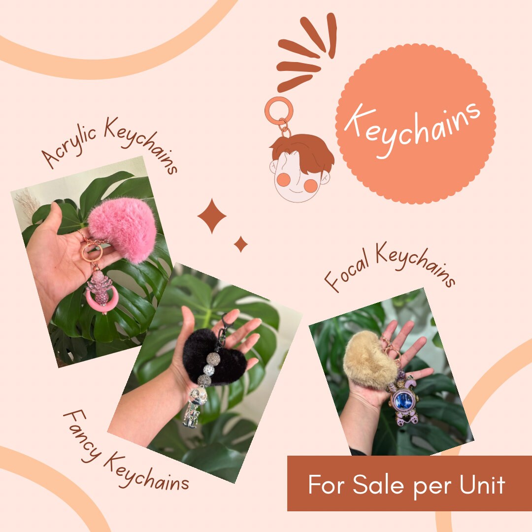 Premade Acrylic Keychains | Premade Fancy Keychains | Focal Keychains ...