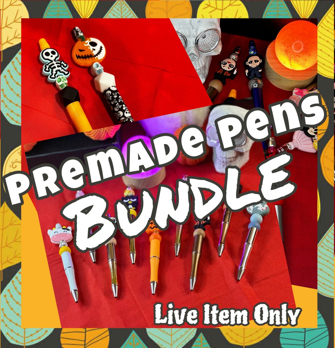 Premade Focal/acrylic Pens in Bundles | Metal Plastic| Gift| Beaded ...